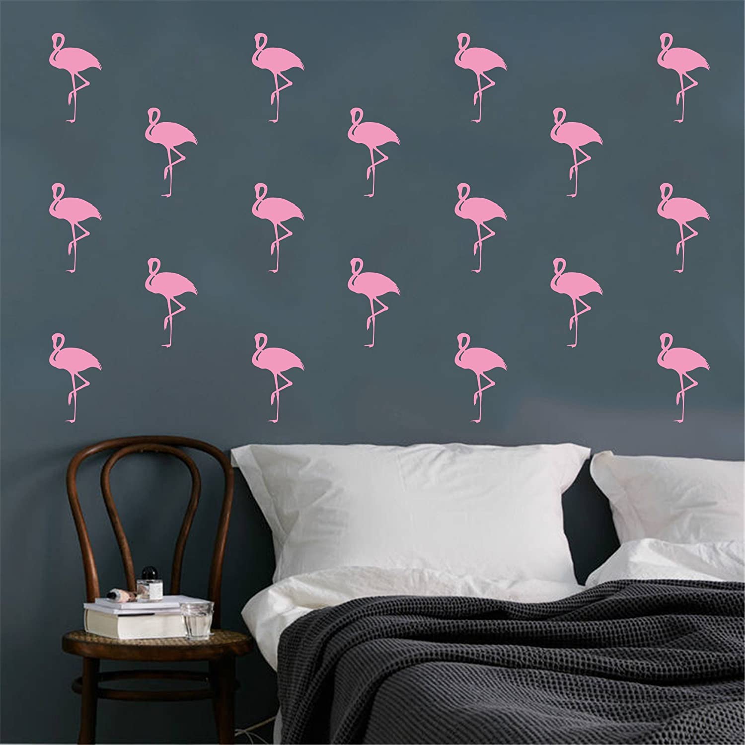 Set 45 stickere decorative cu pasari Flamingo MaffStuff®, 5 x 10 cm ...