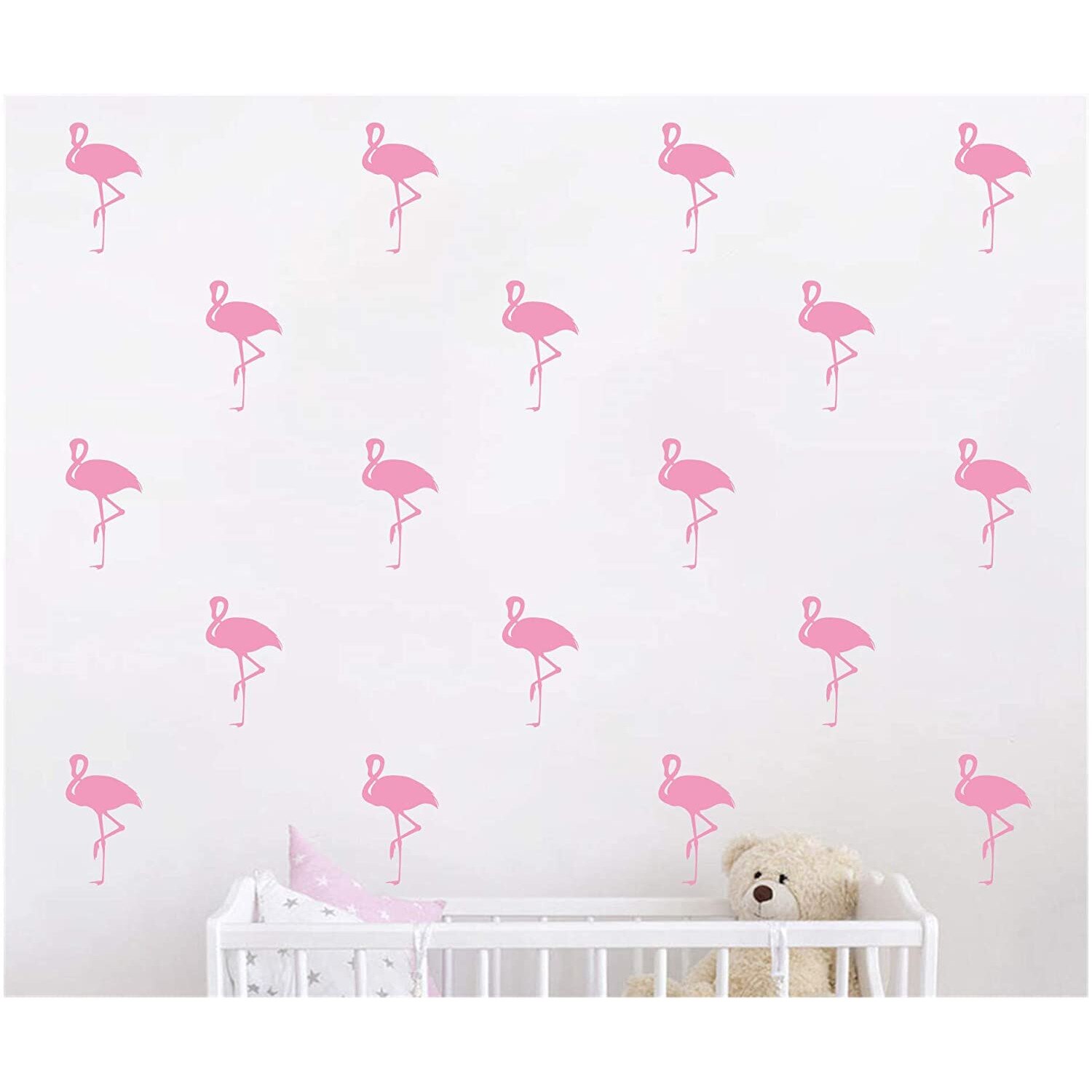 Set 45 stickere decorative cu pasari Flamingo MaffStuff®, 5 x 10 cm ...