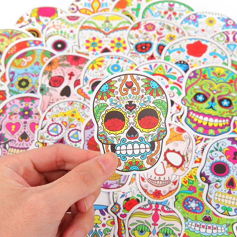 Set Stickere 50 bucati Waterproot Skull, Scheleti, Ziua Mortilor, Día ...