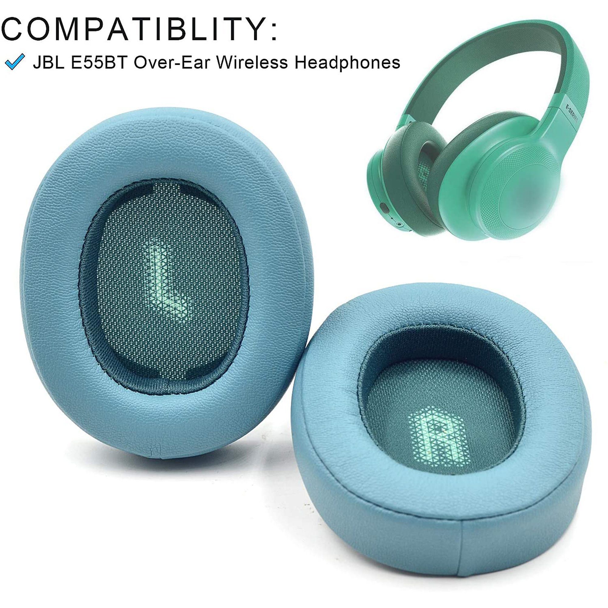 Set 2 bureti PadForce pentru casti JBL E55BT, Over-Ear - Verde - eMAG.ro