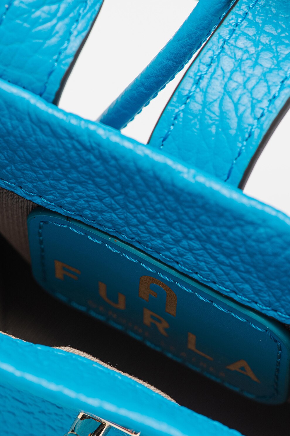Furla, Geanta crossbody mica din piele Net, Albastru iris - eMAG.ro