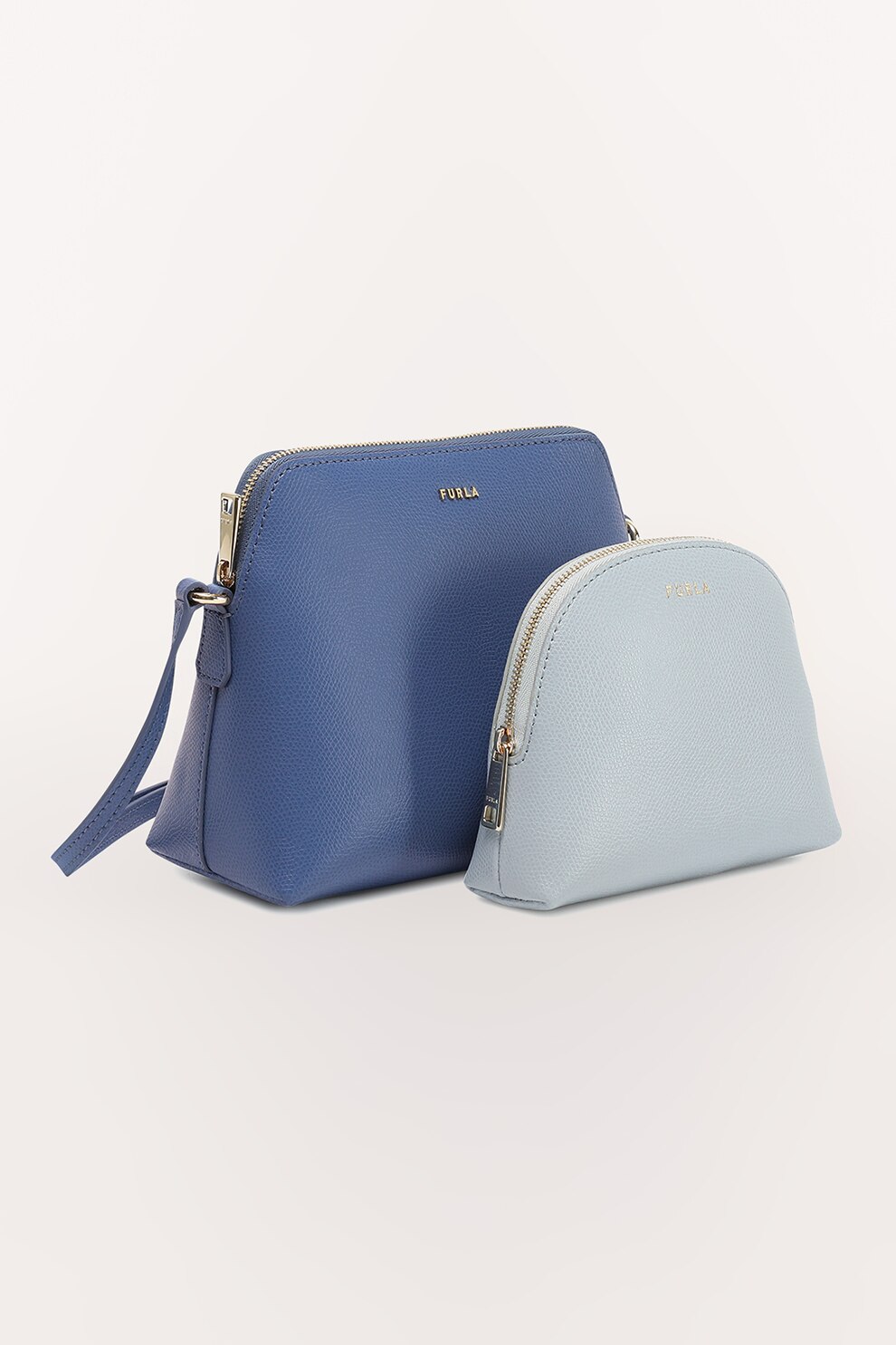 Furla, Geanta crossbody mica din piele cu etui interior detasabil ...