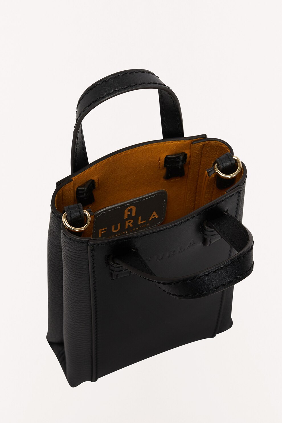 Furla, Geanta din piele cu bareta de umar Miastella, Negru - eMAG.ro