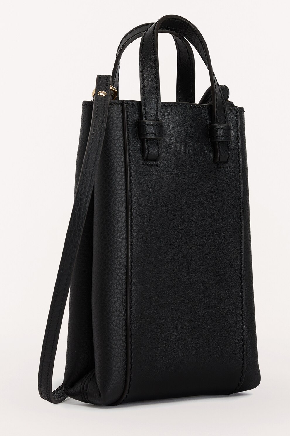 Furla, Geanta din piele cu bareta de umar Miastella, Negru - eMAG.ro