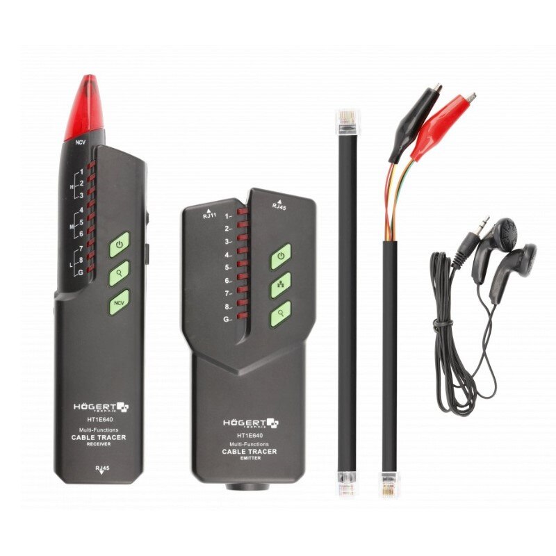 Detector cabluri internet/telefonice, Hogert, cablu RJ45 / RJ11, 18 cm ...