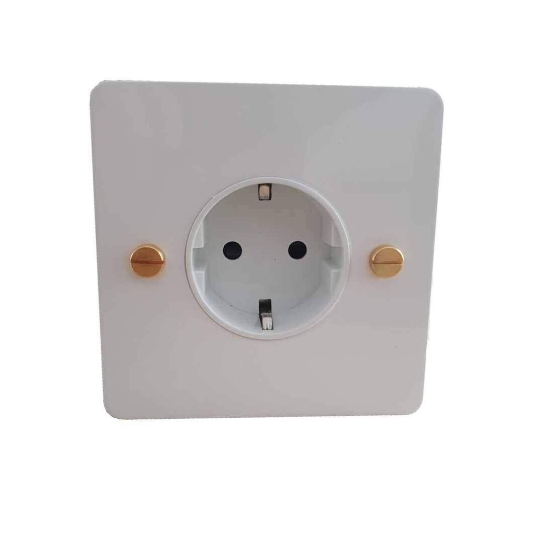 Priza simpla TAM Retro Vintage Alb CS - eMAG.ro