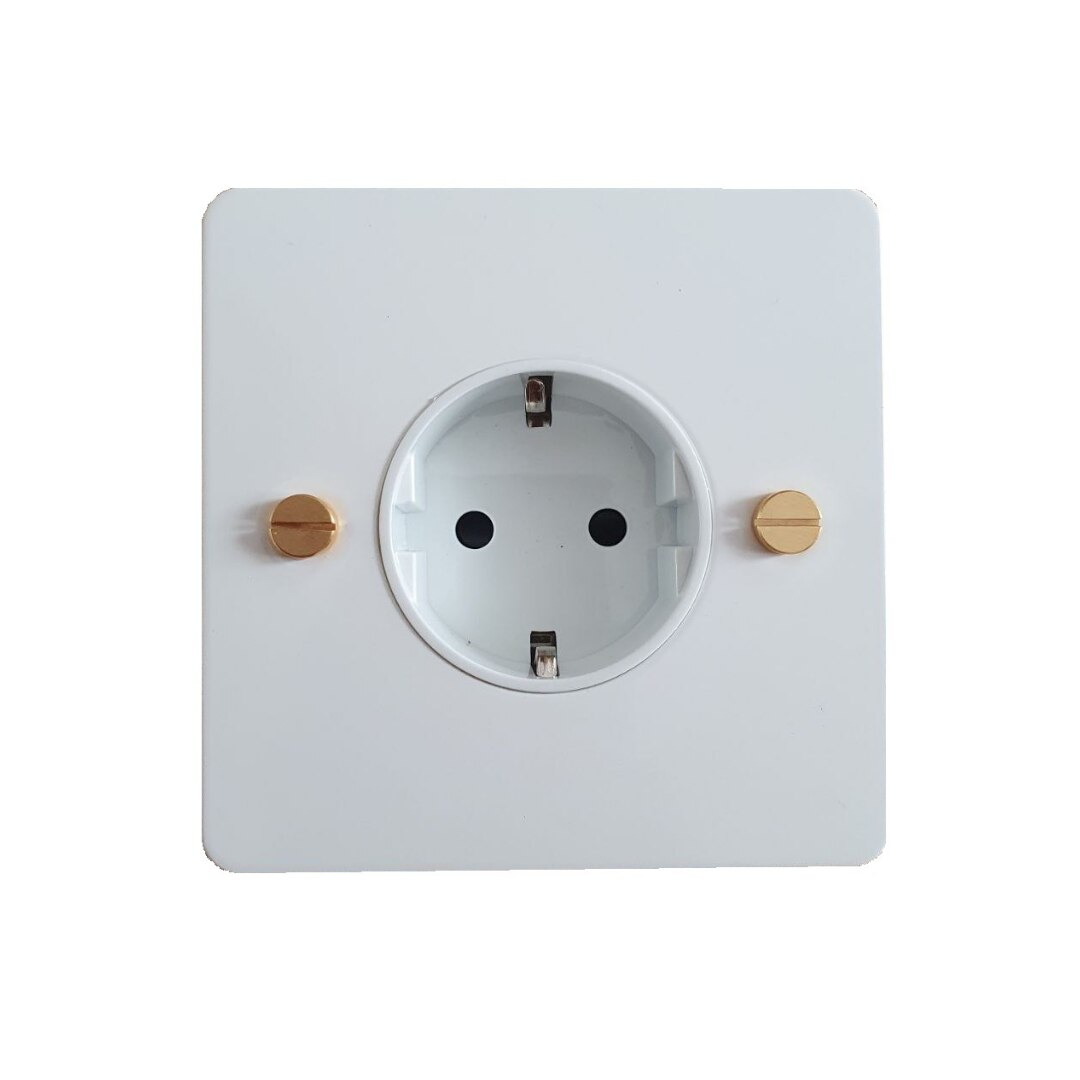 Priza simpla TAM Retro Vintage Alb CS - eMAG.ro