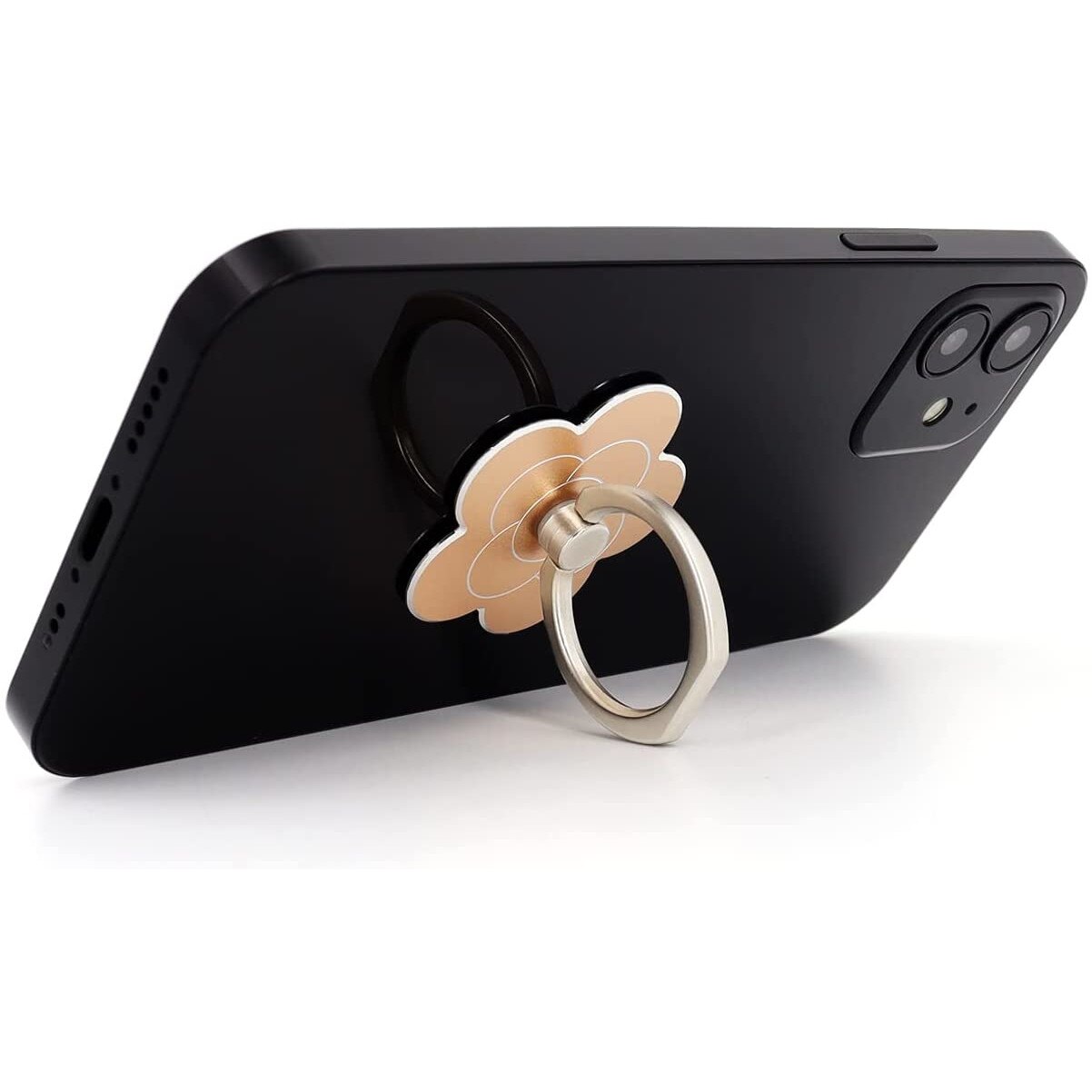 Suport tip inel pentru telefon, Model- Floare, Rotire 360 de grade ...