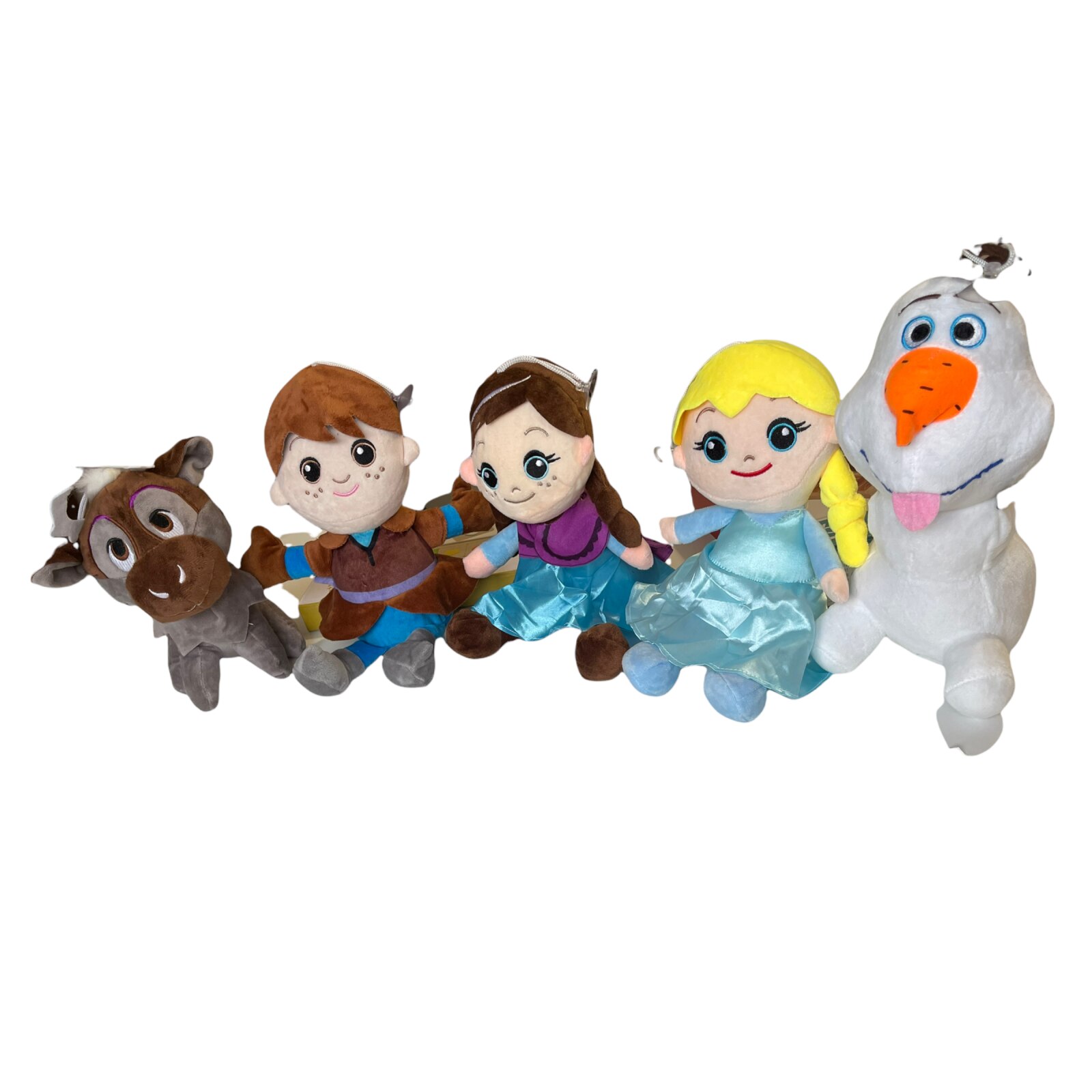 Set 5 mascote din Frozen, Regatul de Gheata, din plus, 20 cm - eMAG.ro
