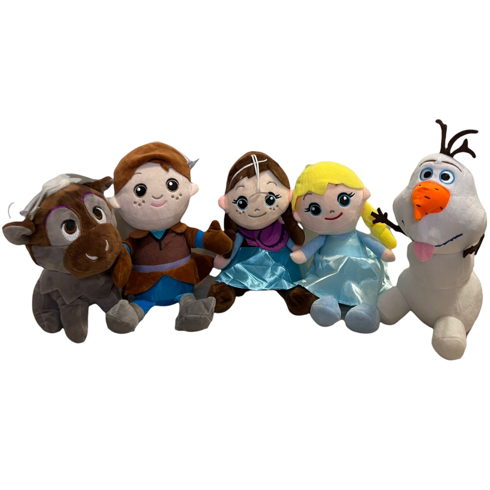Set 5 mascote din Frozen, Regatul de Gheata, din plus, 20 cm - eMAG.ro