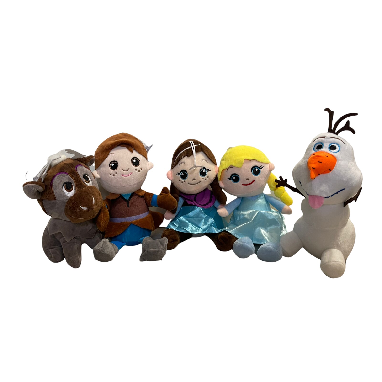 Set 5 mascote din Frozen, Regatul de Gheata, din plus, 20 cm - eMAG.ro