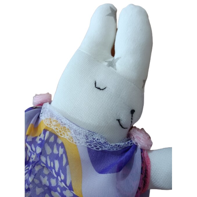 Jucarie textila, iepure, multicolor, 28 cm - eMAG.ro