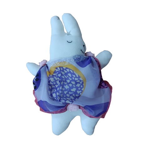 Jucarie textila, iepure, multicolor, 28 cm - eMAG.ro