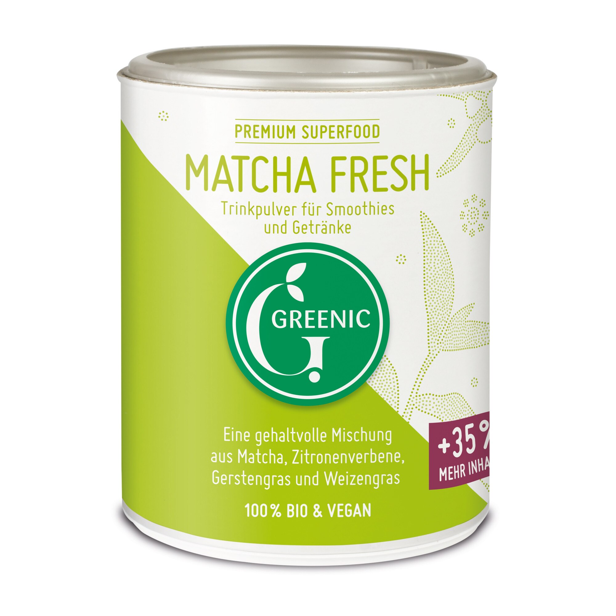 Pudra Matcha Fresh pentru smoothie-uri si bauturi bio, Greenic, 110 g ...