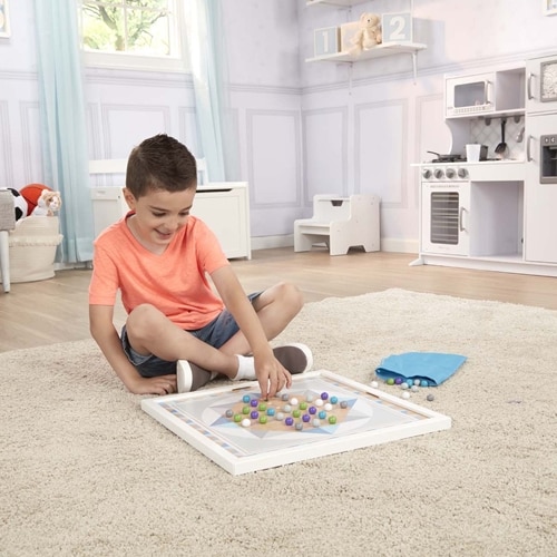 Joc de societate 2 in 1 Solitaire si Sah chinezesc Melissa & Doug - eMAG.ro