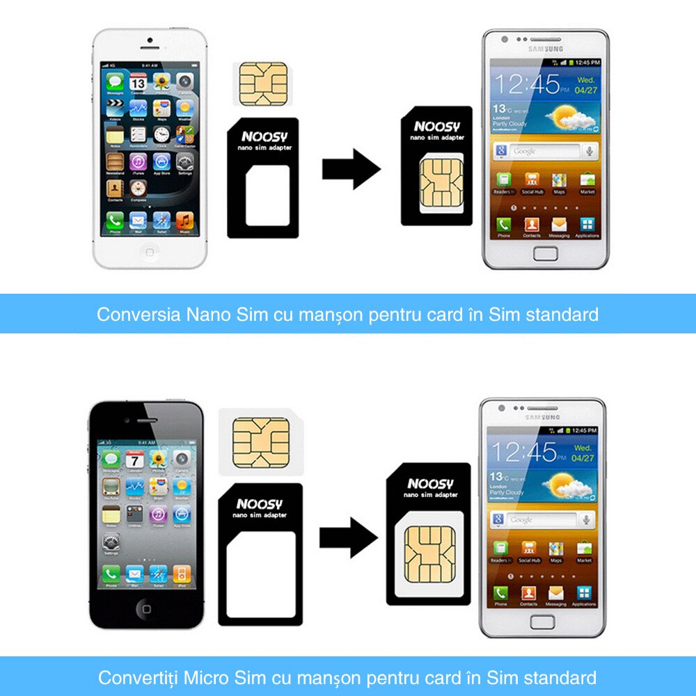 Adaptor 3in1, Nano/Micro/Standard, Extractor SIM, Negru - eMAG.ro