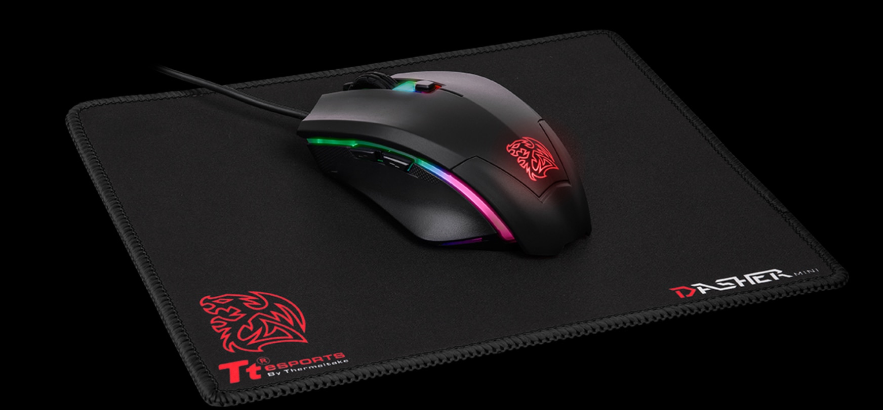 Mouse/mousepad gaming Tt eSPORTS Talon Elite, RGB, negru - eMAG.ro