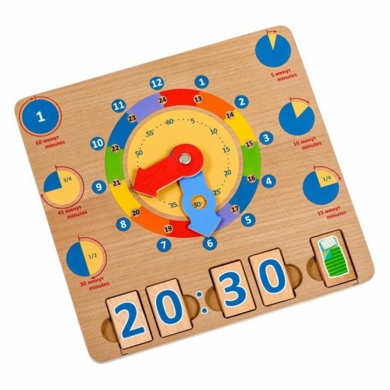 Set educational din lemn - Invatam Ceasul Lucy & Leo - eMAG.ro
