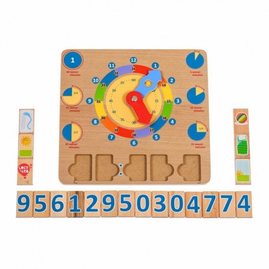 Set educational din lemn - Invatam Ceasul Lucy & Leo - eMAG.ro