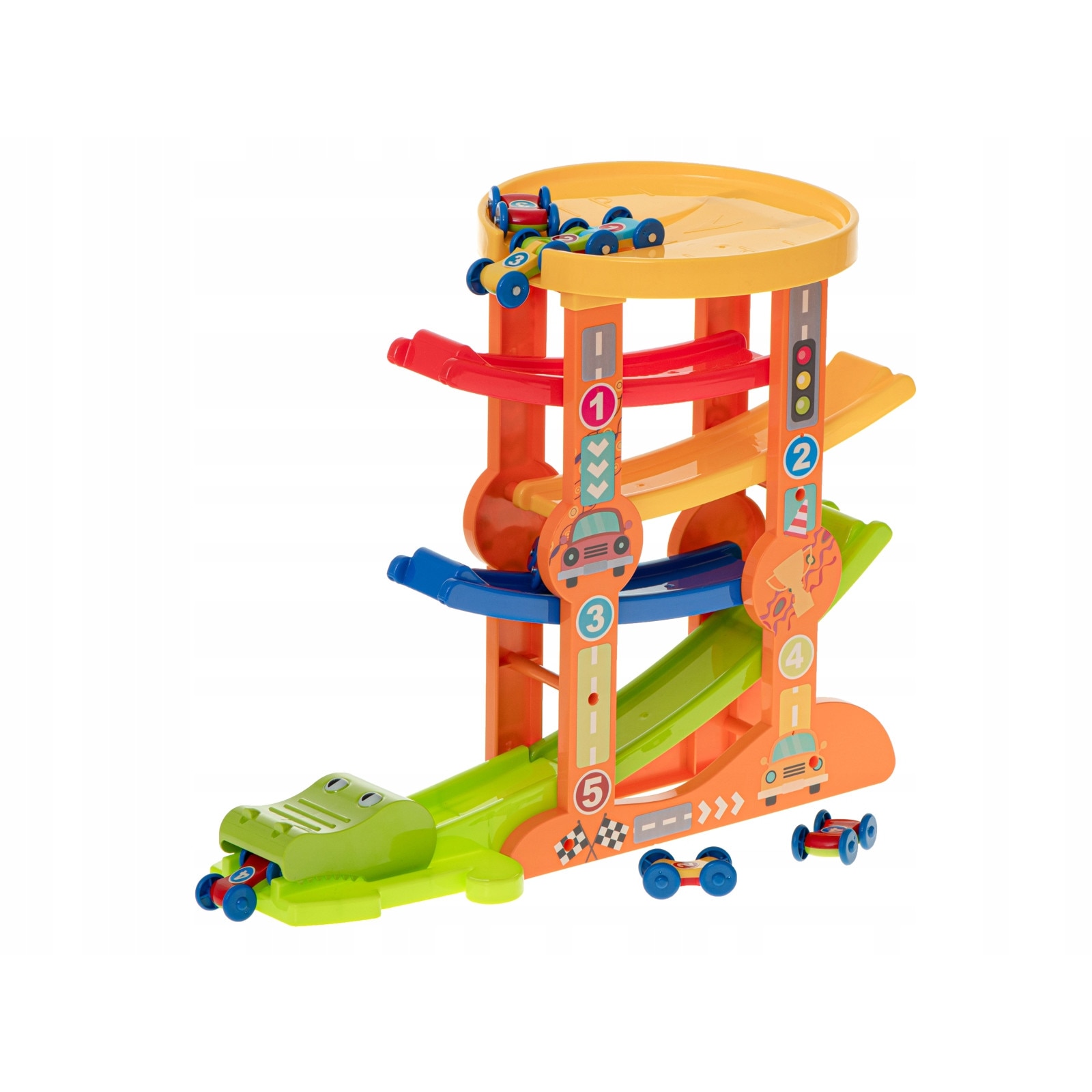 Jucarie pentru copii, Zola, pista de raliu cu etaje si 5 masinute ...