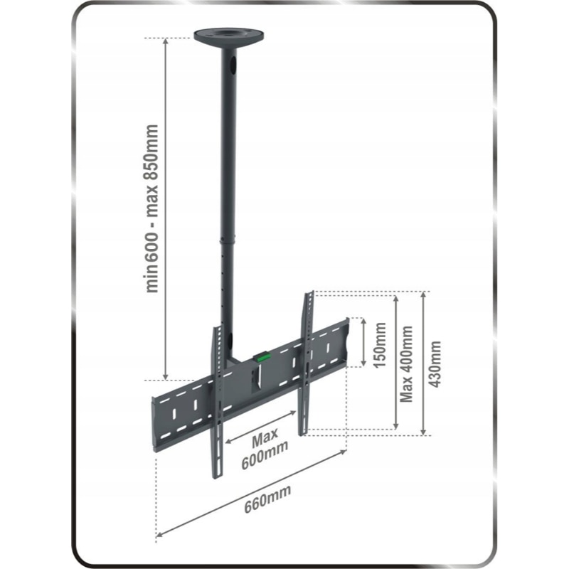 Suport TV pentru tavan, 32 "/ 70 ", Negru - eMAG.ro