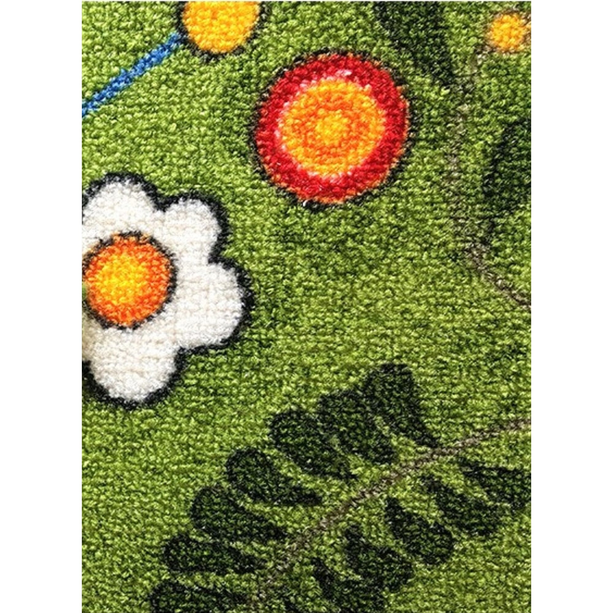 Traversa Flori 1177-B8, Verde, Latime 100 cm, 820 gr/mp - eMAG.ro