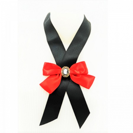 Colier Fleurs de Papillons, Rosu/Negru, saten - eMAG.ro