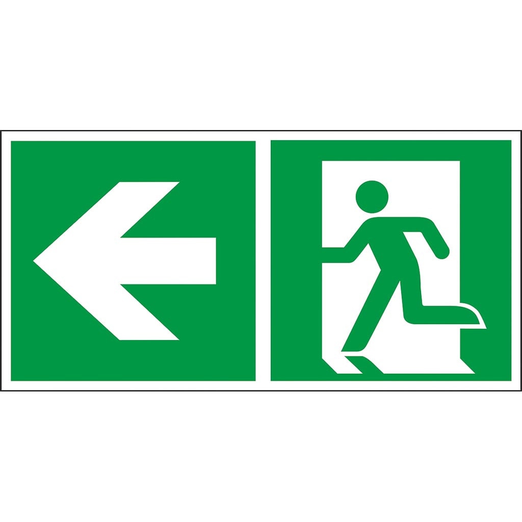 Semn de evacuare, Directie de iesire, 150x300, Verde - eMAG.ro