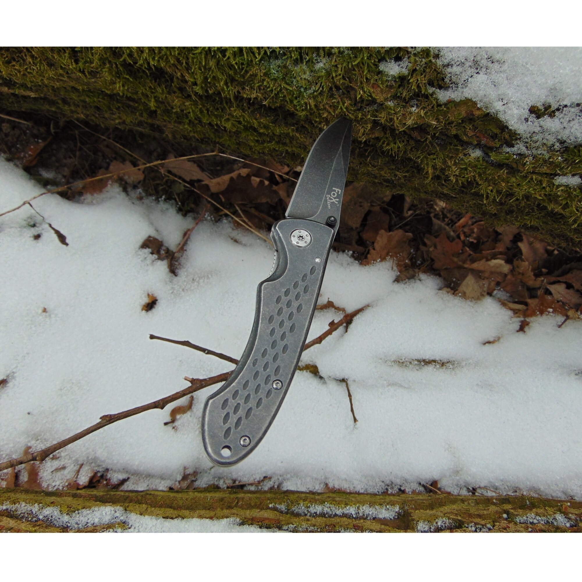 Cutit pliant Fox, Otel inoxidabil/Aluminiu, 19.5 cm, Negru - eMAG.ro