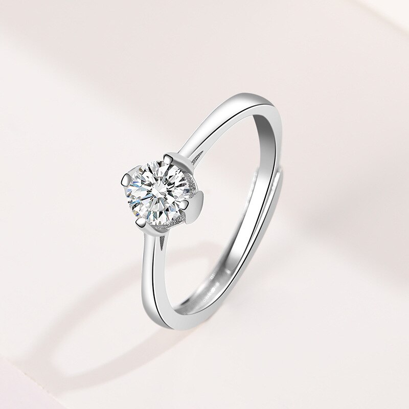 Inel Argint Logodna Reglabil Cu Elemente Swarovski Essential - eMAG.ro