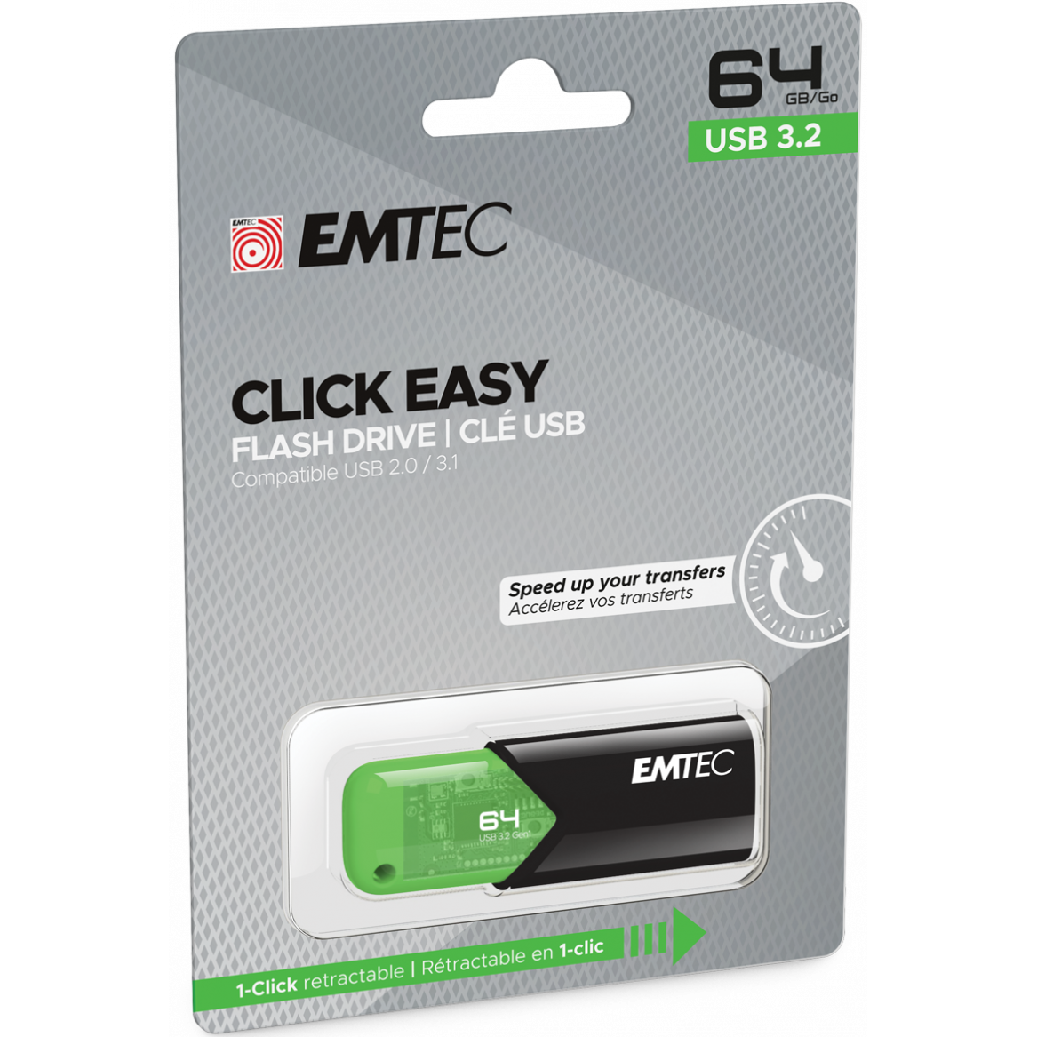 Unitate flash, Emtec, 64 GB, USB 3.2 Gen1, Negru - eMAG.ro