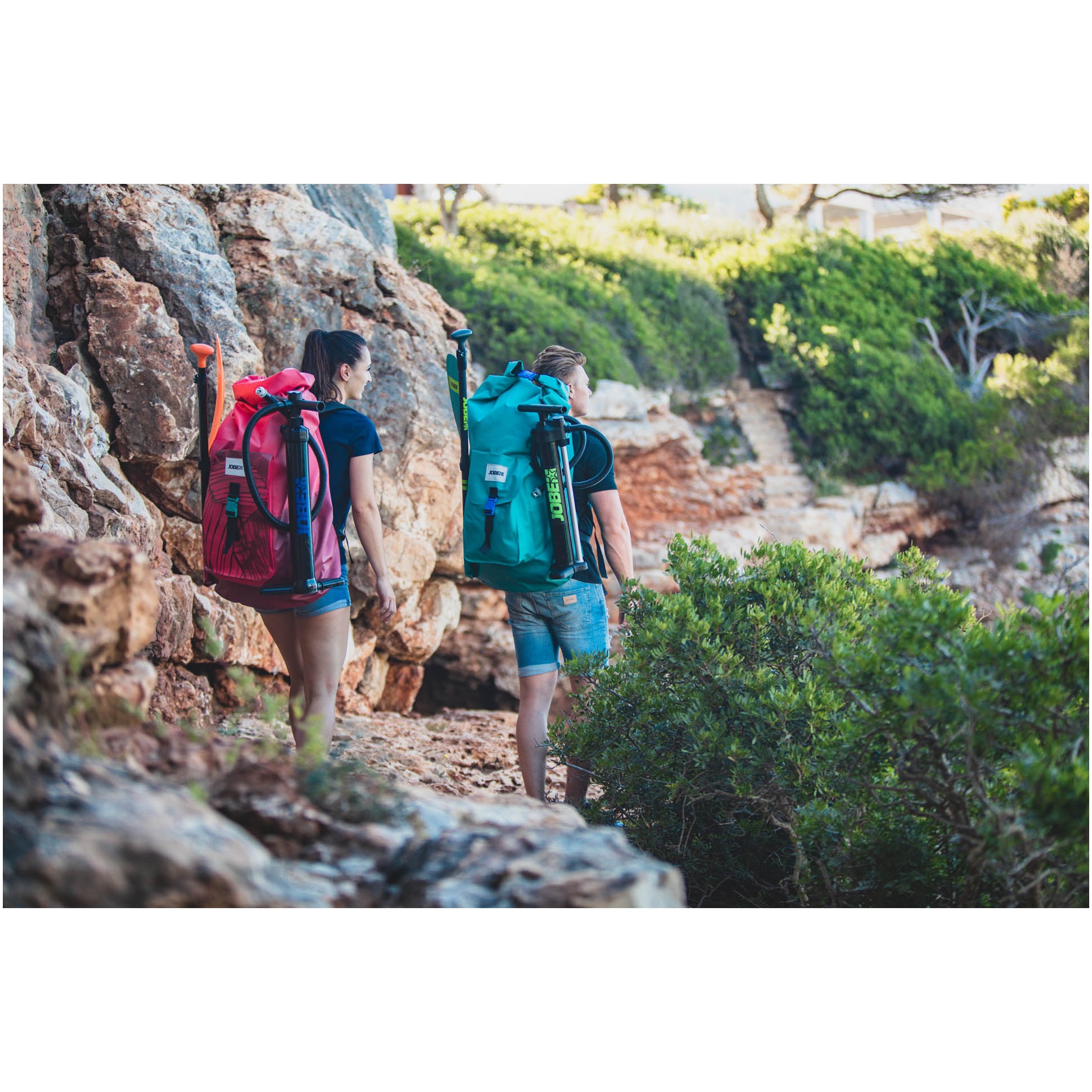 Set Paddle Board gonflabil Jobe Mira, 305x81.3x12 cm, padela, rucsac ...