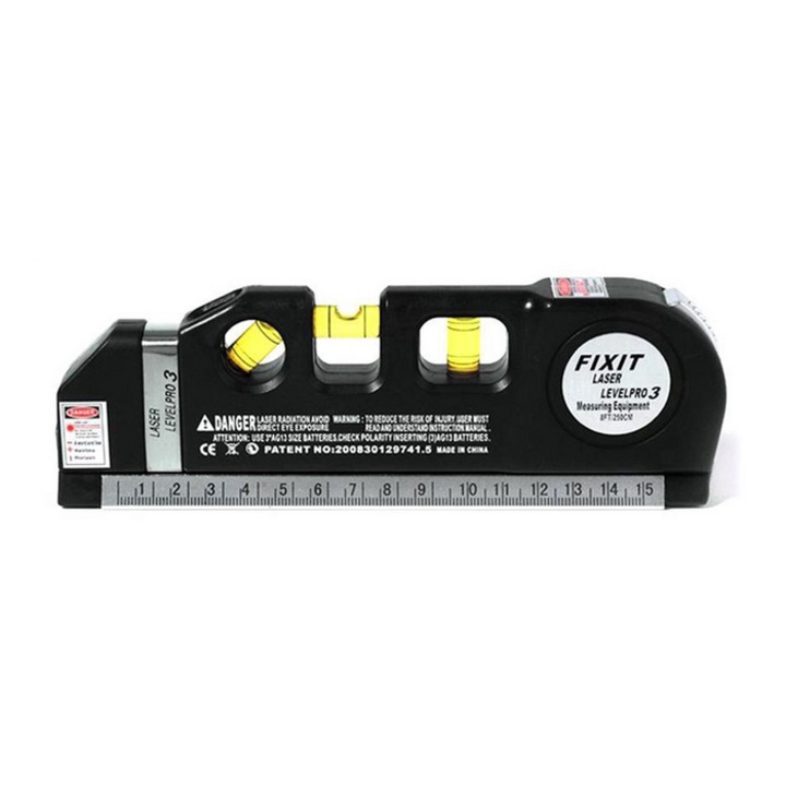 Nivela cu laser, Orizontal si vertical, 45 de grade, Banda de masurare ...