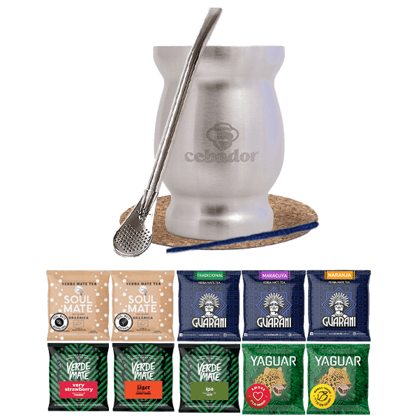 Комплект за чай Cebador, Yerba Mate, Различни вкусове, 10 x 50 гр - eMAG.bg