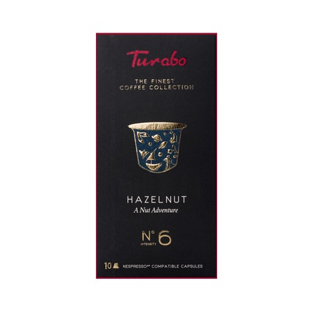 Capsule cafea, TURABO, Hazelnut, 10 capsule compatibile Nespresso, 54gr ...