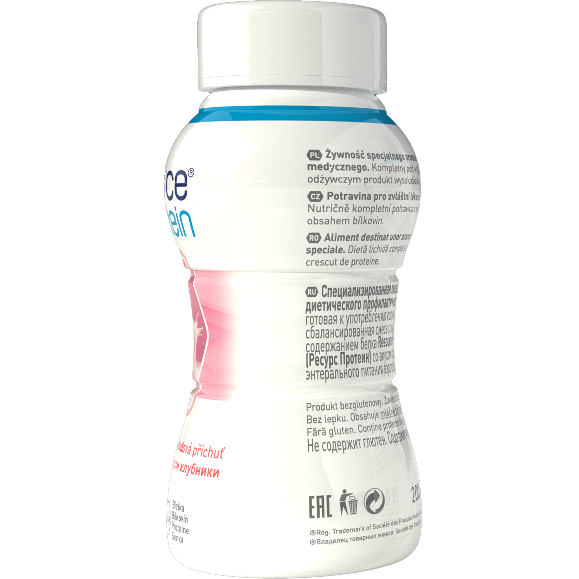 Formula de lapte pregatit Nestle RESOURCE PROTEIN Capsuni, de la 3 ani ...