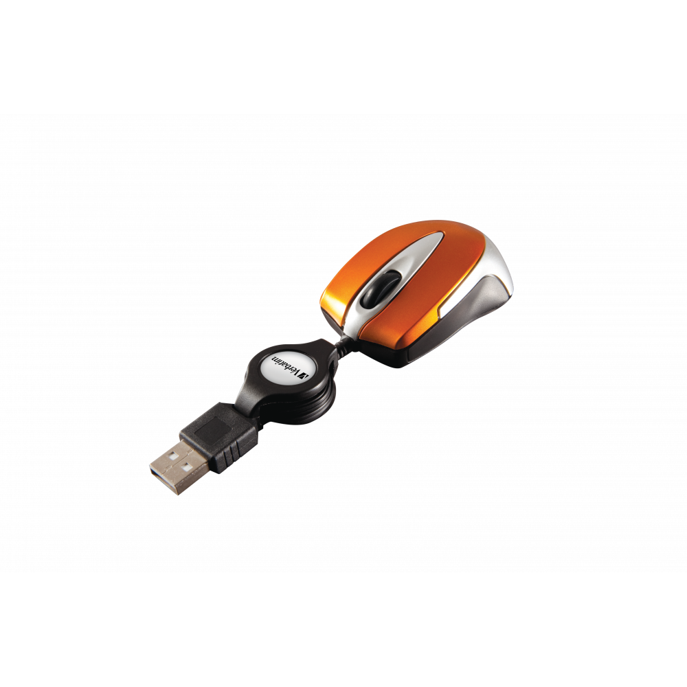 Mouse, Verbatim, Optic, USB, Portocaliu - eMAG.ro