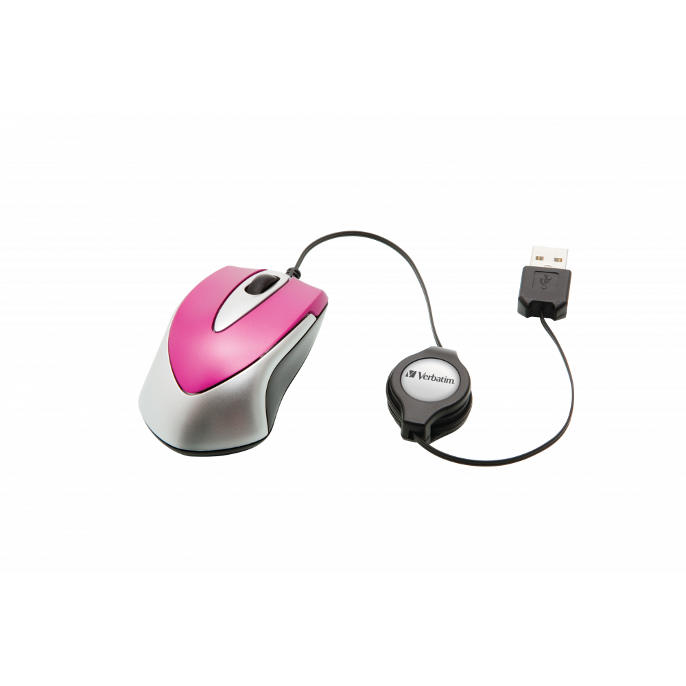 Mouse, Verbatim, USB, Roz/Argintiu - eMAG.ro