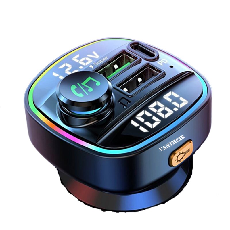 Modulator auto, VANTHEIR, Bluetooth 5.0, Fast charge 3.0, 24V, Negru ...