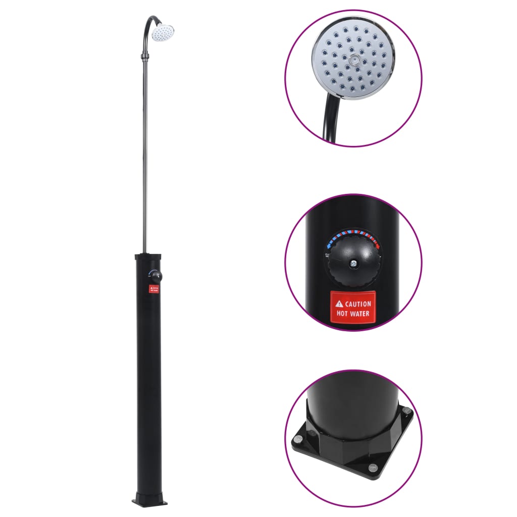 Dus solar de gradina, vidaXL, PVC, 12.5 x 12.5 cm, Negru - eMAG.ro