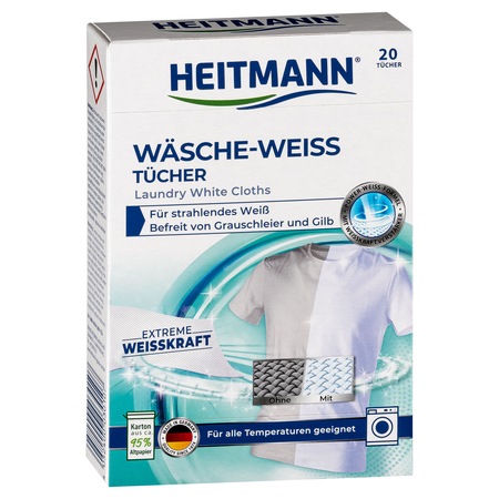 Inalbitor servetele pentru rufe albe Heitmann Super Alb, 20 buc - eMAG.ro