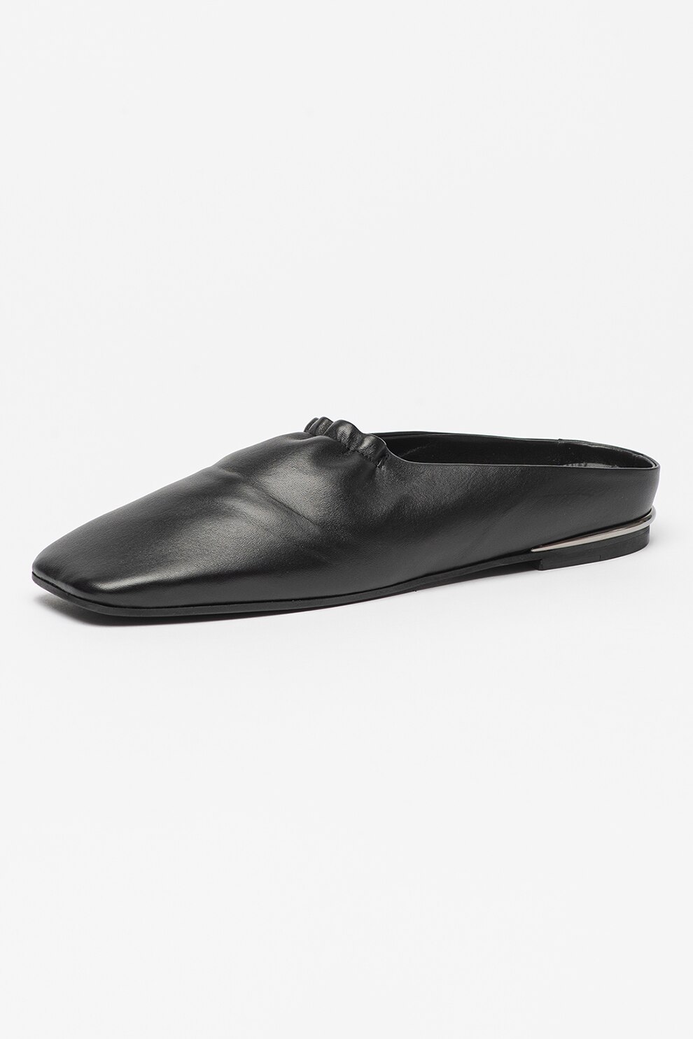 Furla, Saboti de piele cu toc patrat Primavera, Negru, 37 - eMAG.ro