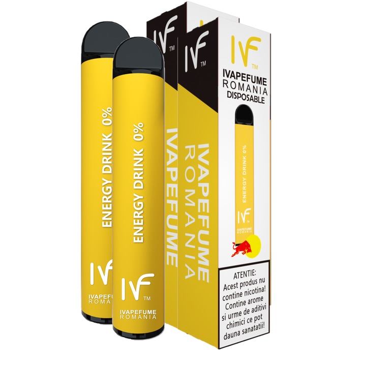 Комплект от 2 броя електронни цигари IVapeFume Energy Drink, 0% никотин ...