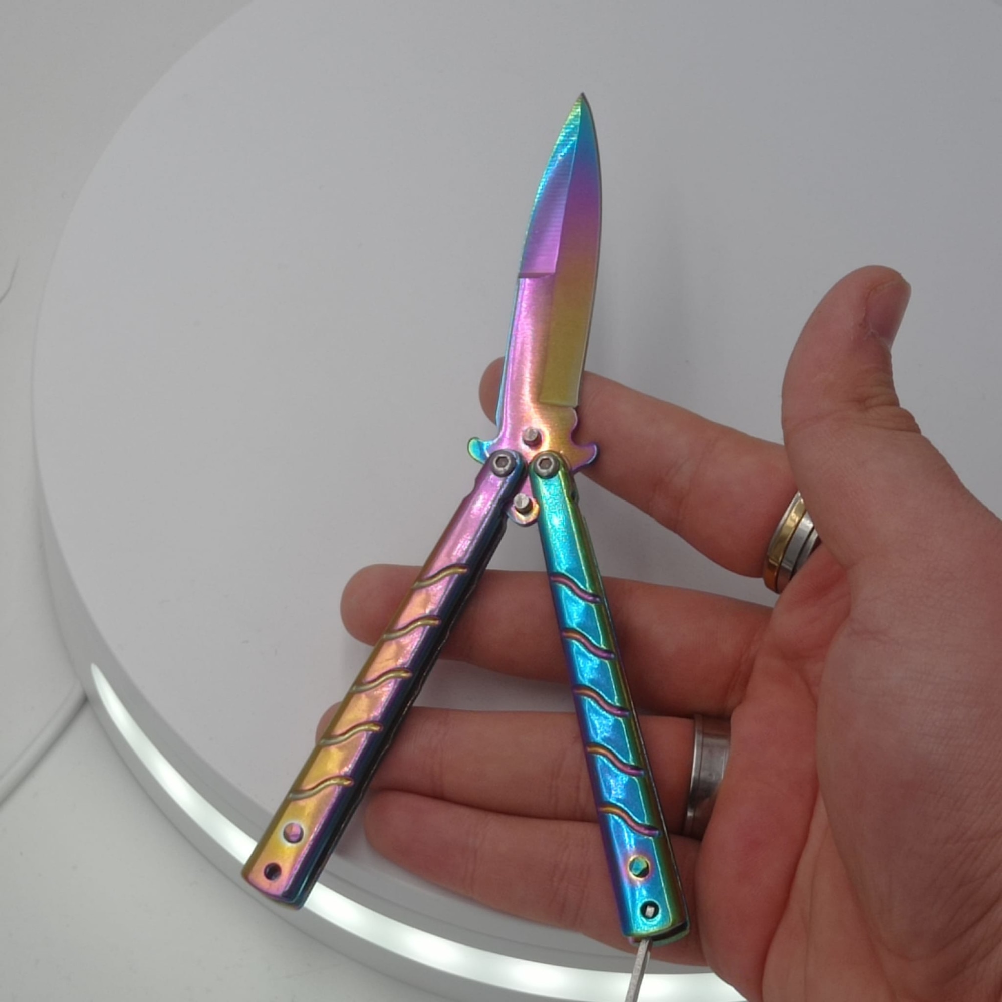 Cutit fluture, Butterfly, cu tais, model dinamic, fade, 16 cm, Dalimag ...