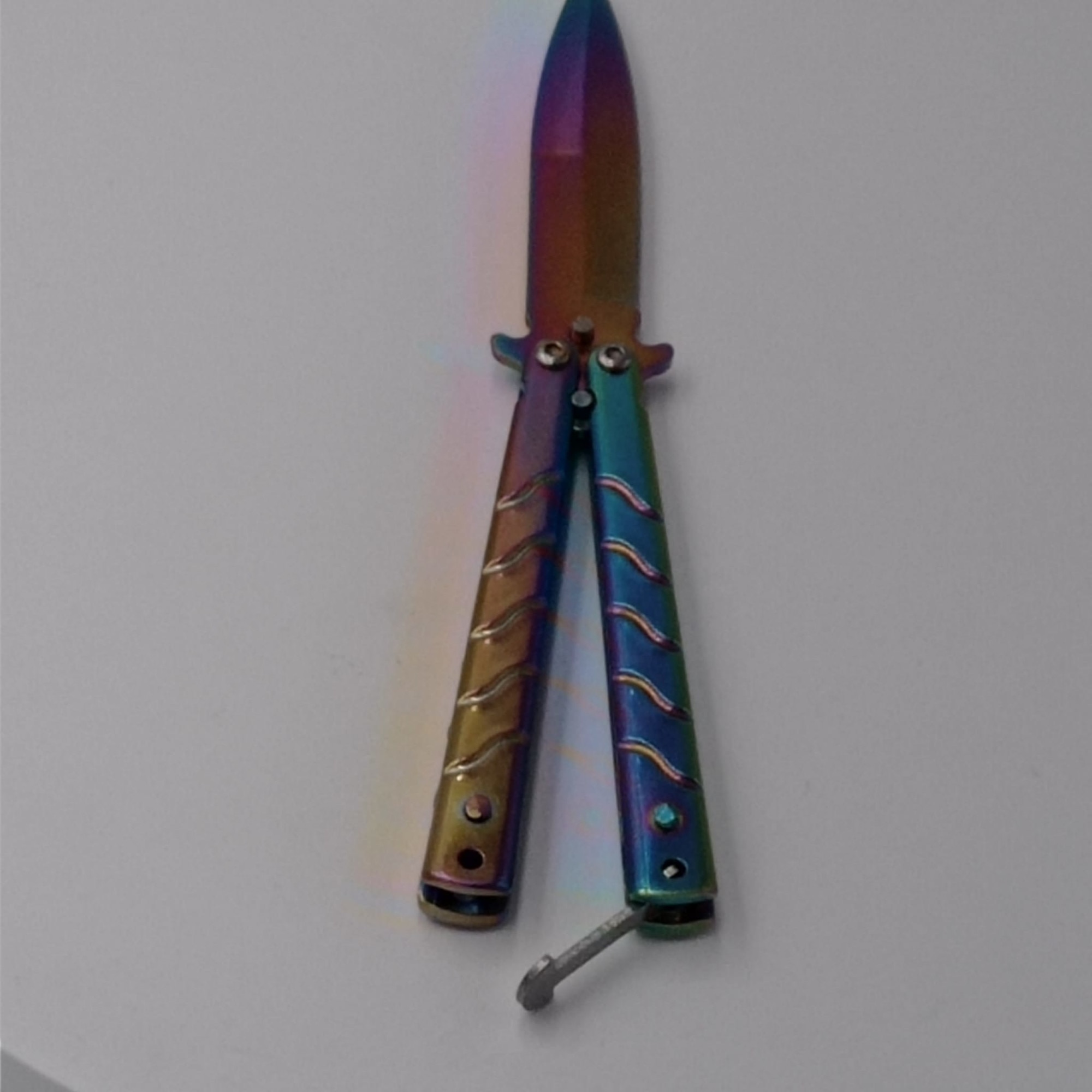 Cutit fluture, Butterfly, cu tais, model dinamic, fade, 16 cm, Dalimag ...