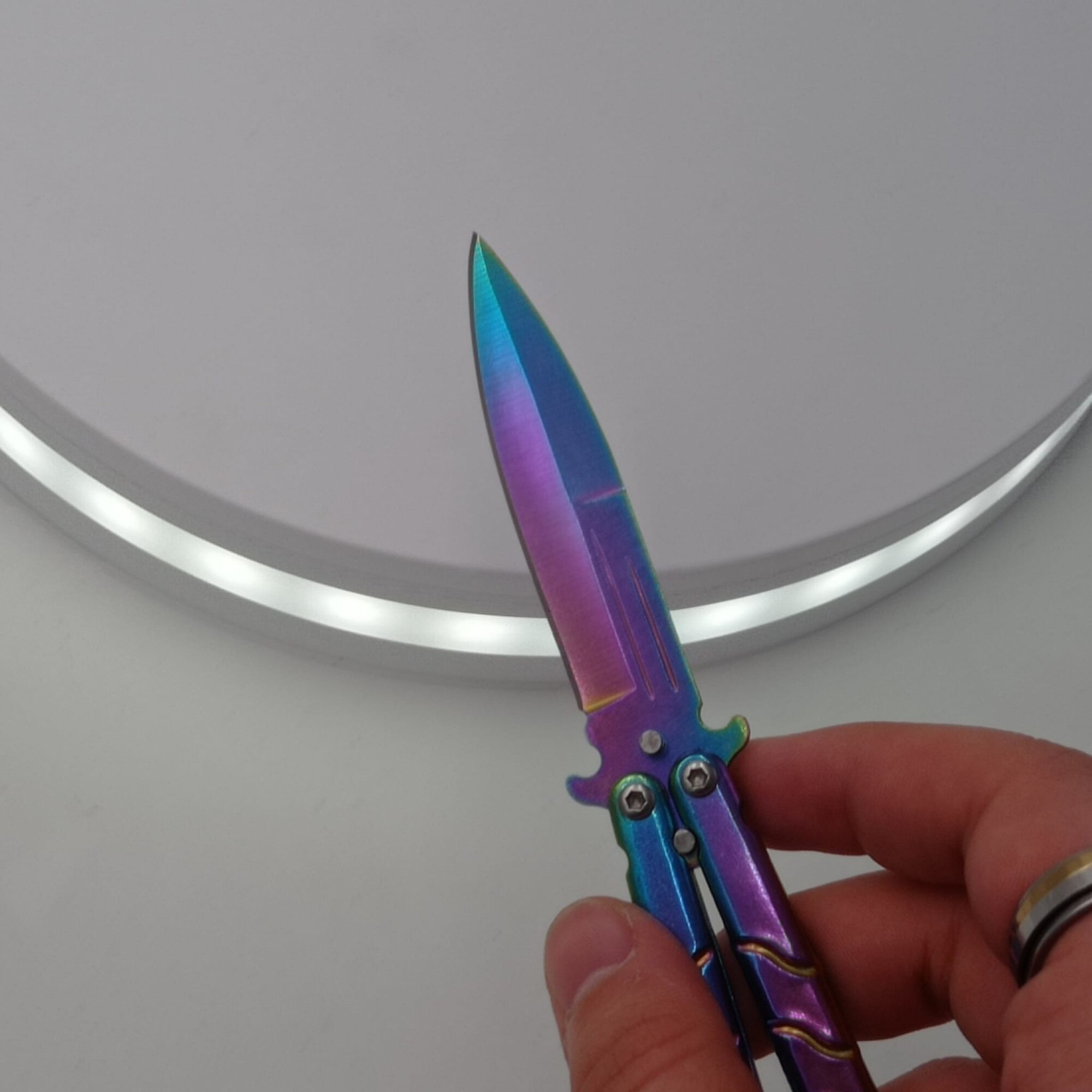 Cutit fluture, Butterfly, cu tais, model dinamic, fade, 16 cm, Dalimag ...