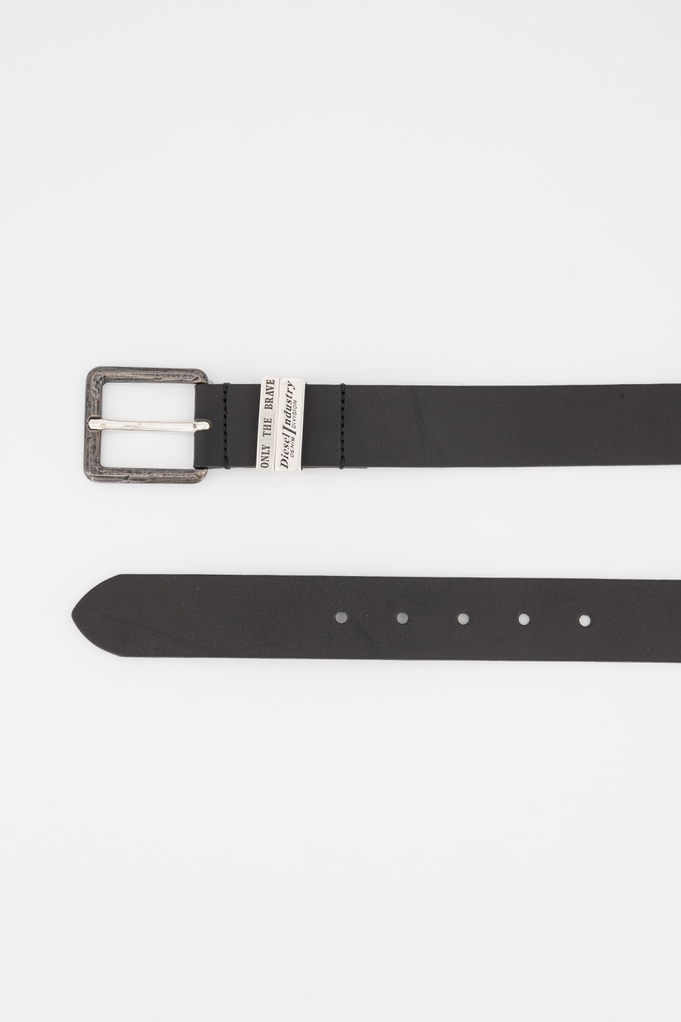 Diesel, Curea din piele cu model uni, Negru, 90 - eMAG.ro