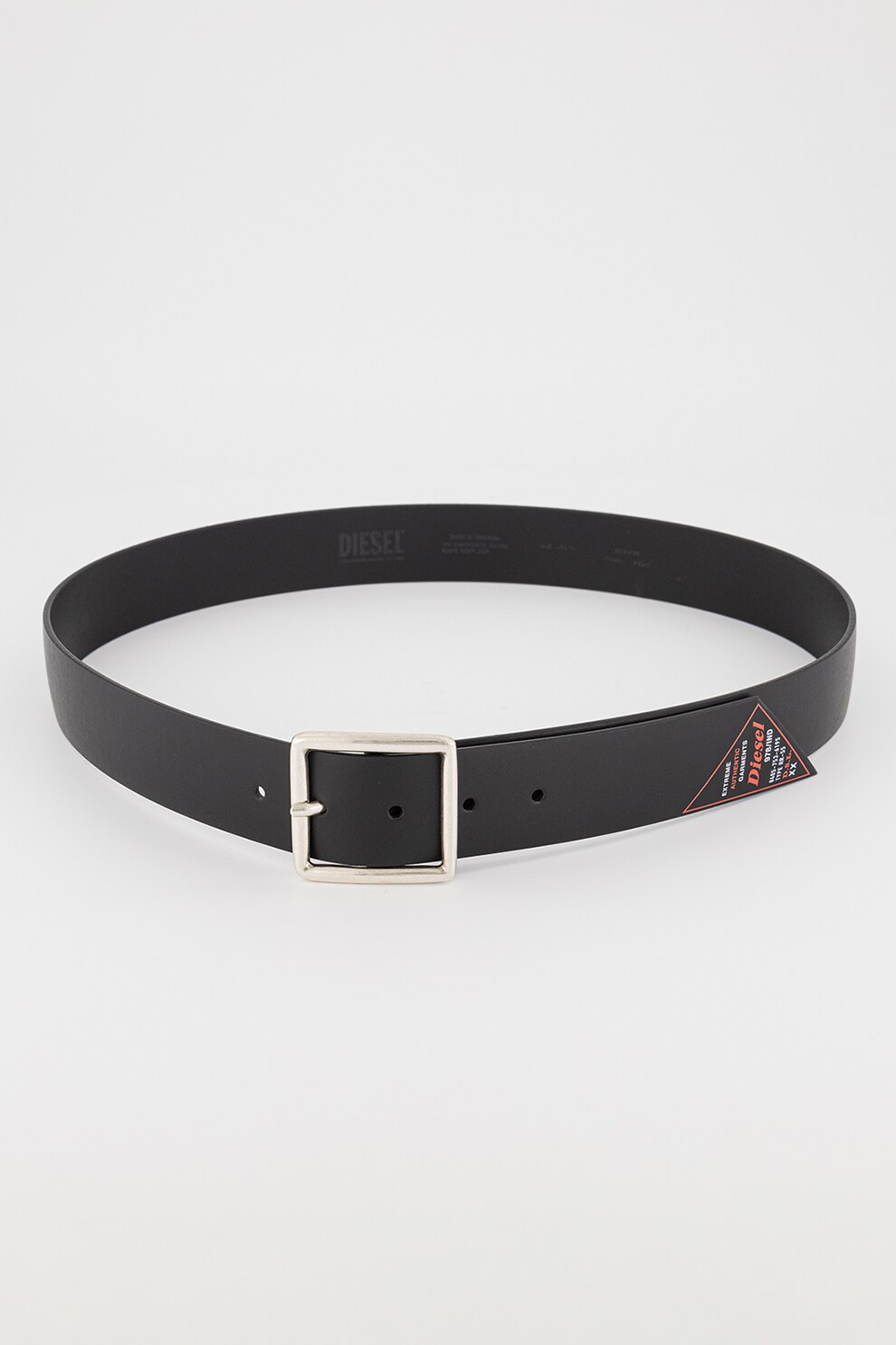 Diesel, Curea din piele cu model uni, Negru, 100 - eMAG.ro