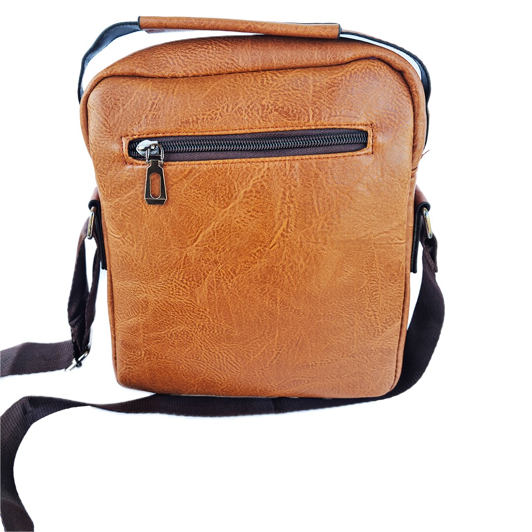 Geanta de umar, barbati, bareta ajustabila, maro, 20x25x10cm - eMAG.ro