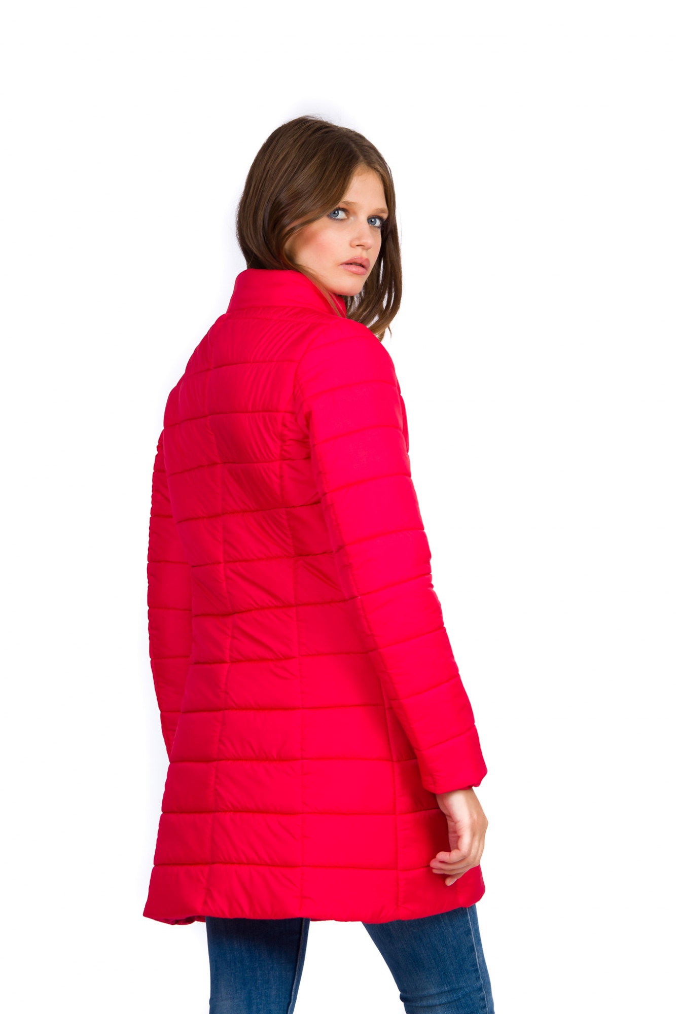 Geaca rosie de dama BE YOU, cambrata, S - eMAG.ro